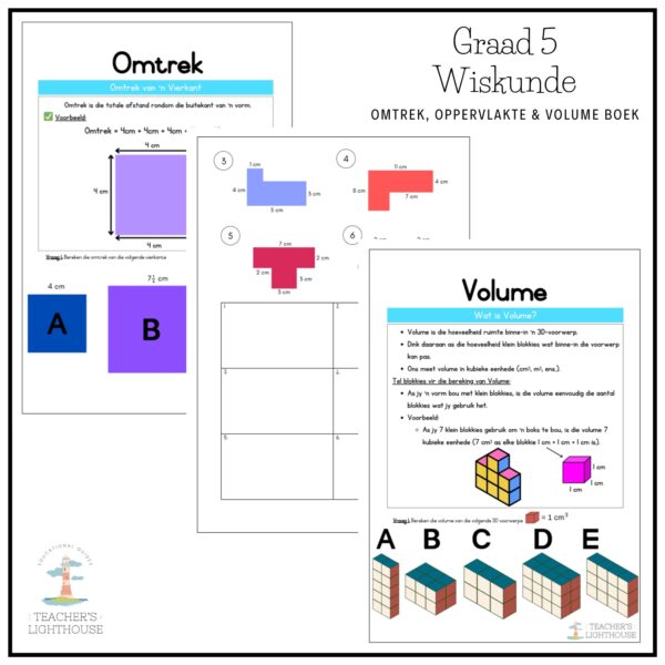 Grade 5 Mathematics Term 3 2026 Perimeter, Area & Volume Book ...