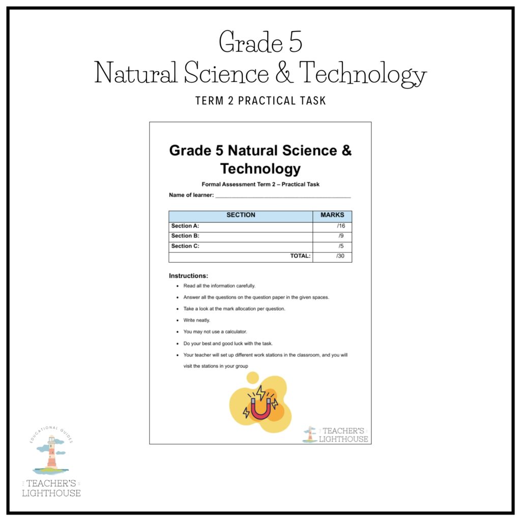 Grade 5 Natural Science & Technology Term 2 2026 Practical Task ...